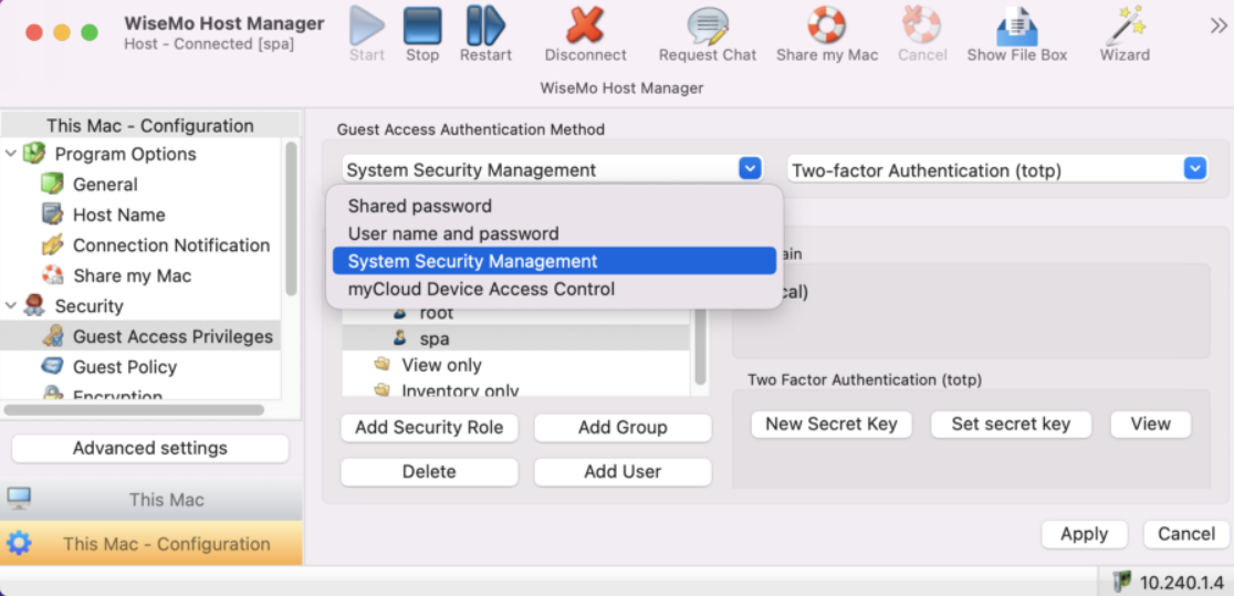 Secure remote control | WiseMo