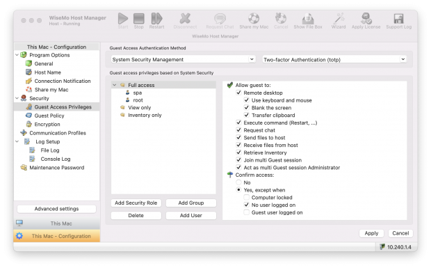 Remote control macOS computers | WiseMo