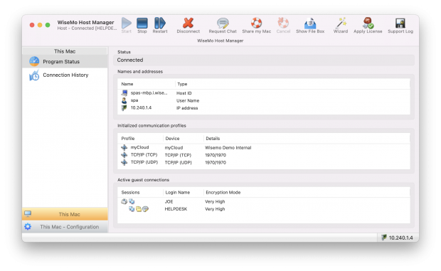 Remote control macOS computers | WiseMo