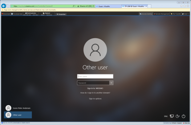 Remote control from Browser | WiseMo