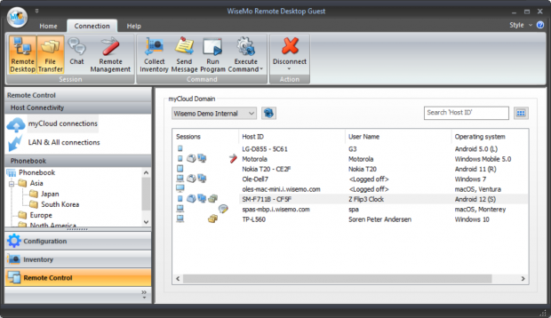 Remote control from Windows | WiseMo